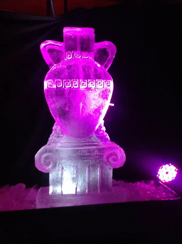 Greek Urn - 2 | Passion For Ice - Ice Sculpture and Ice Luge Specialists